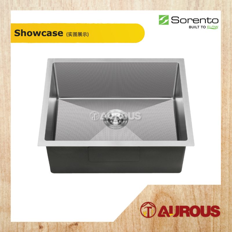 SORENTO STAINLESS STEEL HONEYCOMB TEXTURE KITCHEN SINK SINGLE BOWL ...